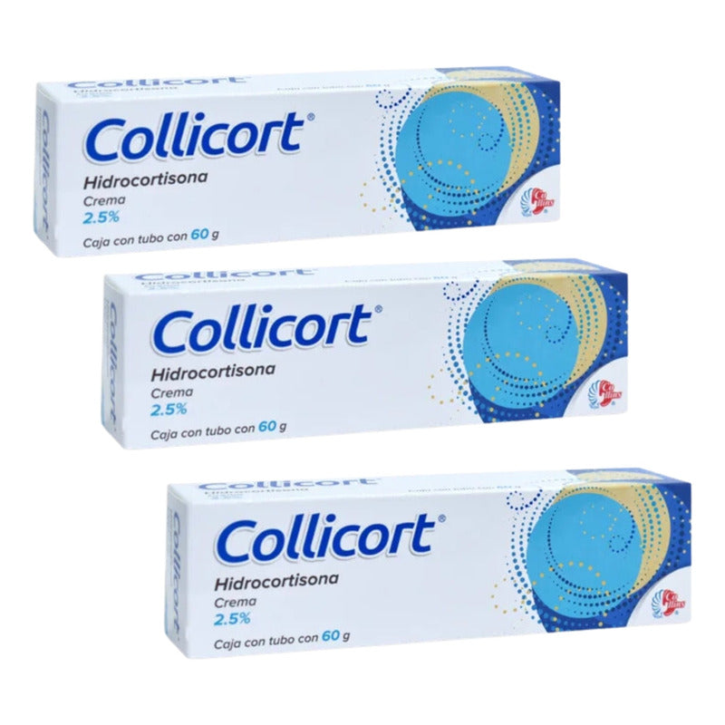 Collicort Hidrocortisona Crema 2.5% Tubo Con 60g Pack De 3 – Mercadofarma